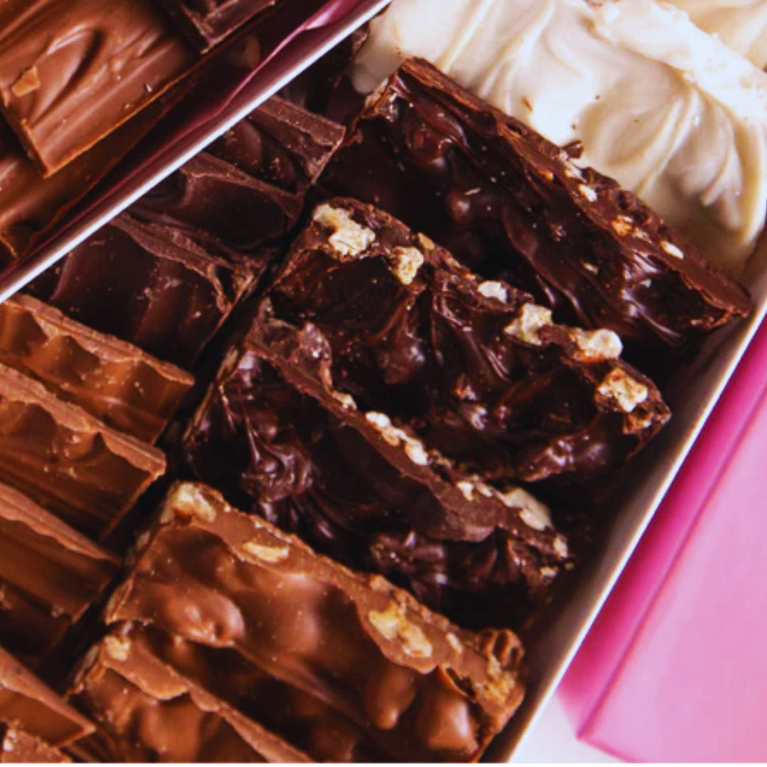 Chocolate Bark (Assorted with pecans) – Sally Lane's Candy Farm